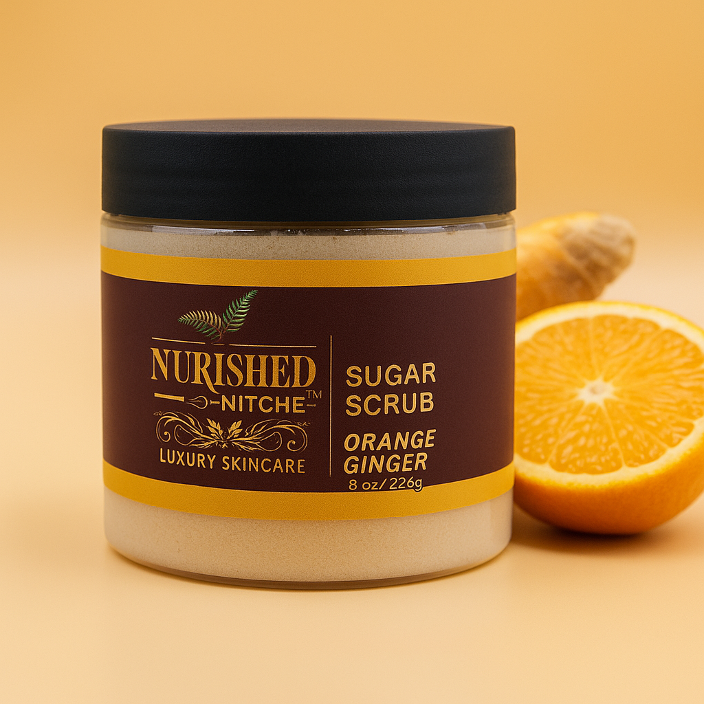 Orange Ginger -Whipped Foaming Body Scrub – Nurished Nitche